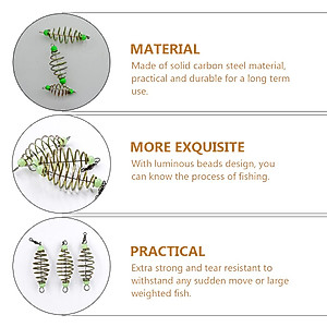 FAVOMOTO 30pcs Spring Bait Fishing Carp Bait Fishing Baits Metal Stand Fishing Bait Holders Fishing Feeder Tools Carp Fishing Equipment Fishing Bait Fishing Accessories Fishing Tool