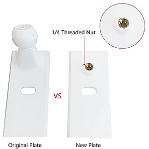 UYODM 2Pack Wall Mount Holder for Ring Spotlight Cam Plus/Pro Battery,360°Rotation Security Bracket with 1/4 Screw Thread,Camera Not Included (White)