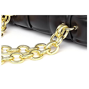 Black Cute Handbag Big Purse,Lady Shoulder Bags, Tote Bag with Fashion Rivet Chain,with Magnetic Buckle Closure