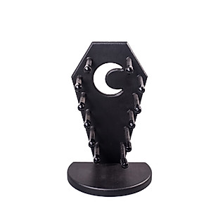 CEFRECO Coffin Eyeshadow Palette Organizer - Gothic Valentines Decor for Oddities and Curiosities - Coffin Decor Makeup Holder for Vanity - Goth Halloween Decor for Bathroom and Bedroom