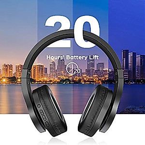 bopmen S80 Bluetooth Over Ear Headphones - Wireless and Wired Headphones with Deep Bass Headset, Comfortable Ear Cups, Built-in Microphone for Phone iPad PC Laptop Notebook Music