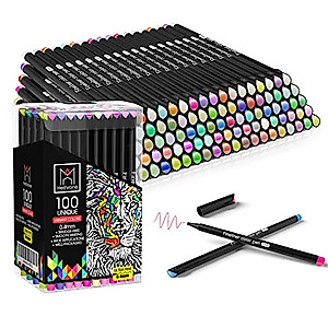 Hethrone Fine Tip Pens - Colored Pens Fineliner Pens Journal Planner Pens for Bullet Journaling Note Taking Office School Supplies 100 Colors