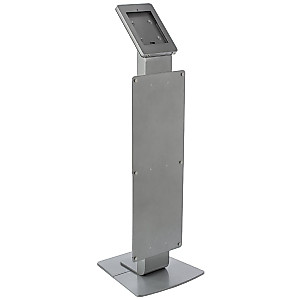 Displays2go iPad Floor Kiosk Stand with Sign Holder, Home Button Hidden (IPDSGNSV2)