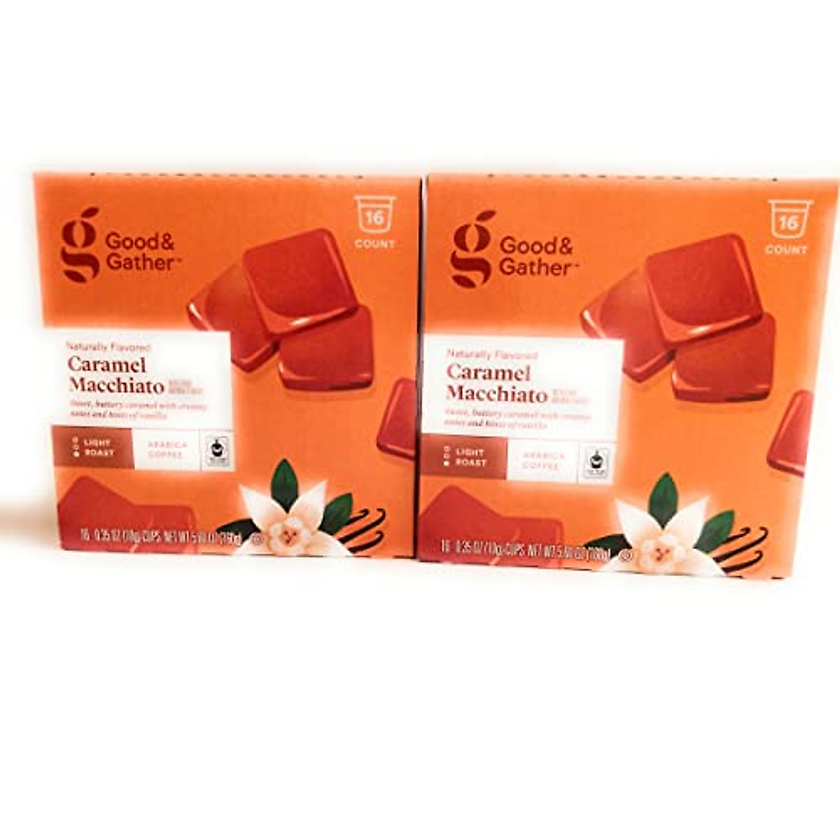 Good & Gather Caramel Macchiato Coffee Pods - Pack of 2 Boxes - 32 Coffee Pods Total - 16 Coffee Pods Per Box - Bulk Good & Gather Coffee Pods