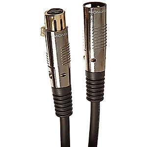Monoprice XLR Male to XLR Female Cable for Microphone - 10 Feet - Black, 16AWG, Gold Plated - Premier Series