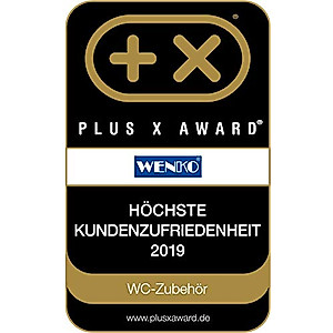 WENKO Small Trash Can with Lid, Swing Lid, Mini Waste Basket, Garbage Can, Stylish Garbage Bin for Bathroom, Bedroom, Kitchen, 1.6 Gallon, 7.1 x 11.2 x 7.1 in, Taupe