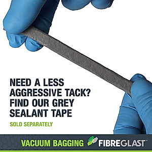 Fibre Glast High-Temp No-Leak Vacuum Seal Tape, Yellow, 25ft – Vacuum Bagging Supplies, Vac Purge Kits – for Carbon, Fiberglass, Epoxy & Resin Composites – Made in USA