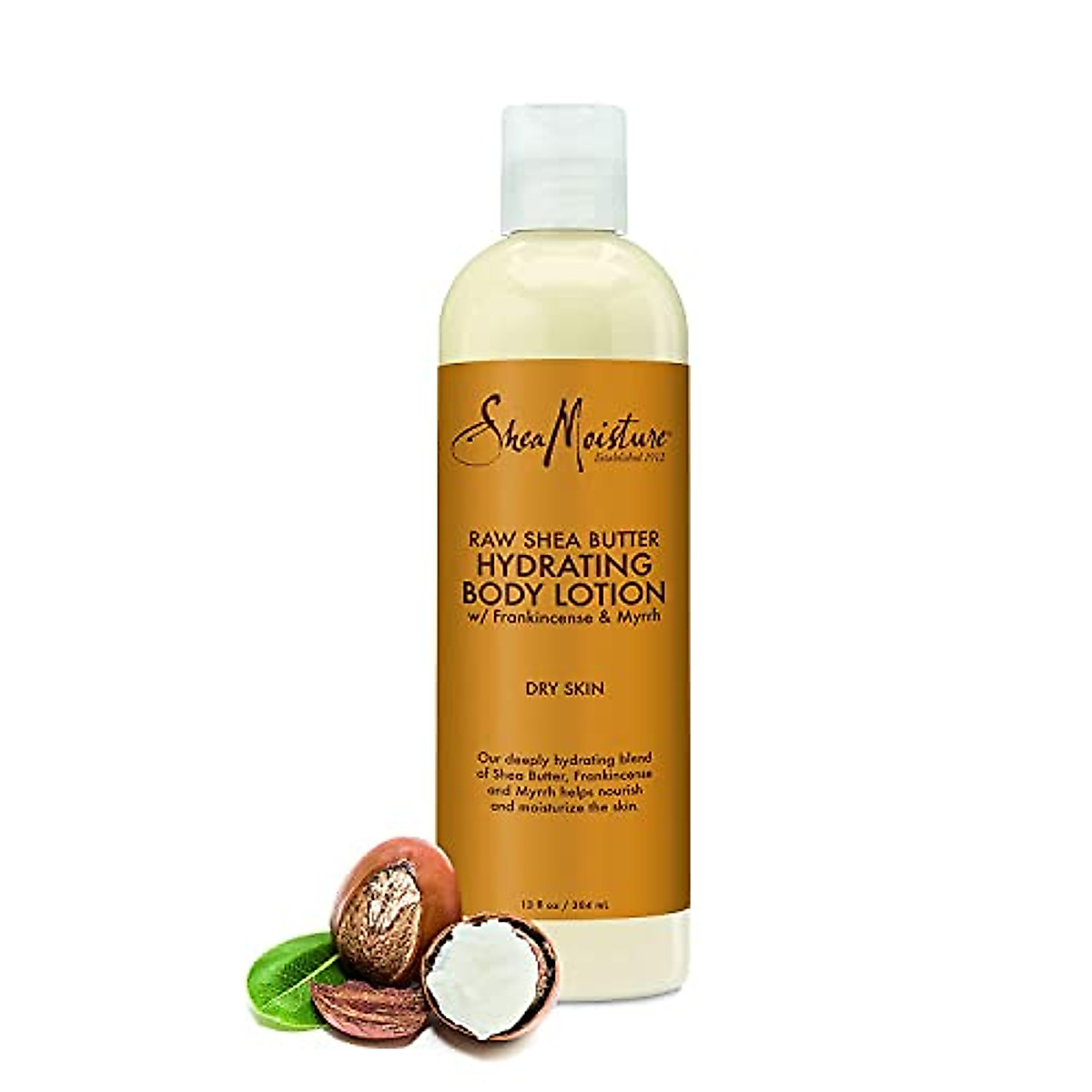 SheaMoisture Body Lotion 2-Pack – Raw Shea Butter Hydrating Moisturizer w/Frankincense and Myrrh, Gifts for Women, 13 Oz Ea