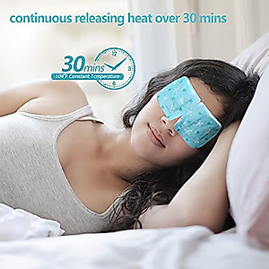 Steam Eye Mask for Dry Eyes Heated Eye Mask for Sleeping Eye Mask for Dark Circles and Puffiness Elimination Brighter Eyes & Less Lines Dry Eye Mask for Trouble Sleeper (Blue Unscented 12 PCs)