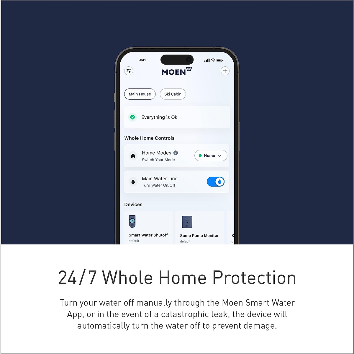 Moen 900-001 Flo Smart Water Monitor and Shutoff in 3/4-Inch Diameter