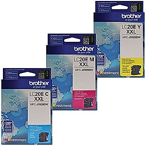 Brother LC20E Super High Yield Ink Cartridge Set Colors Only (CMY)