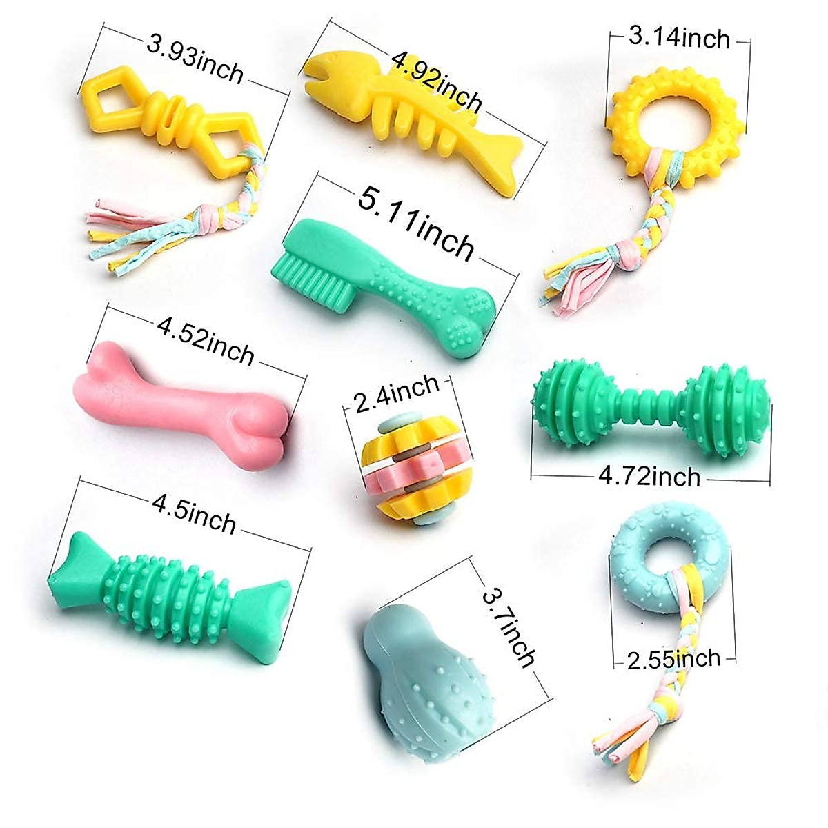 HDMOTU Puppy Toys for Teething,Puppy Chew Toys for Teething Small Breed,Dog Chew Toys for Puppies Teething 20 Pack,Rubber Ball Interactive Dog Toy