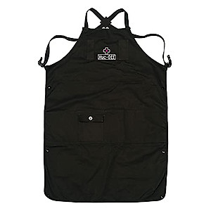 Muc-Off Workshop Apron - Unisex, Adjustable Length Black Apron with Front Pocket - Perfect for Protecting Clothes During Bike Cleaning and Maintenance, one Size