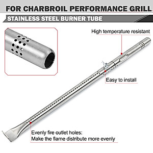 463448021 Grill Replacement Parts Heat Tent Burners for Charbroil Performance Grill Parts 5 Burner 463449021 463451022 463455021 463450022 G327-2100-W1 Heat Shield G325-0002-W1 Burner Tube Replacement