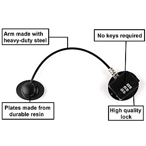 4 Pack Refrigerator Lock Combination Coded Fridge Lock Freezer Child Safety Lock Door Lock with Strong Adhesive No Keys Need Black