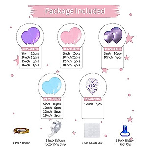 HYOWCH Dollhouse Doll Party Supplies - 114 Pcs Gabbys Theme Balloon Garland Arch Supplies, Pink Purple Teal Balloon Arch For Girls Cat Baby Unicorn Theme Birthday Baby Shower Supplies