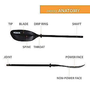 Lifetime 91076 Lite Elite Kayak Paddle, Black, 86.6 inches