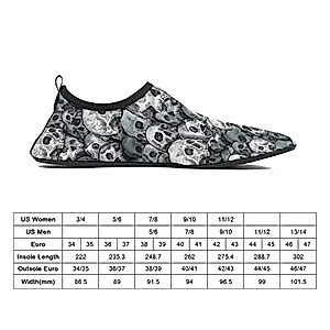 Skull Skeleton Water Shoes for Men Women Quick-Dry Aqua Socks Swim Beach Barefoot Yoga Sportwear Pool Camping