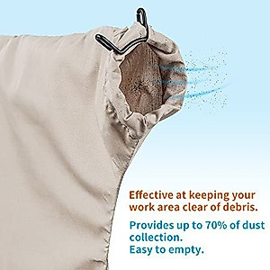 (Pack of 2) Table Saw Dust Collector Bag Fits Bosch/Dewalt/Makita/Ryobi/Craftsman/Porter Cable/RIGID/Metabo/Kobalt/Skilsaw/Delta/ (10" Tablesaws with 2.5" Dust Port)