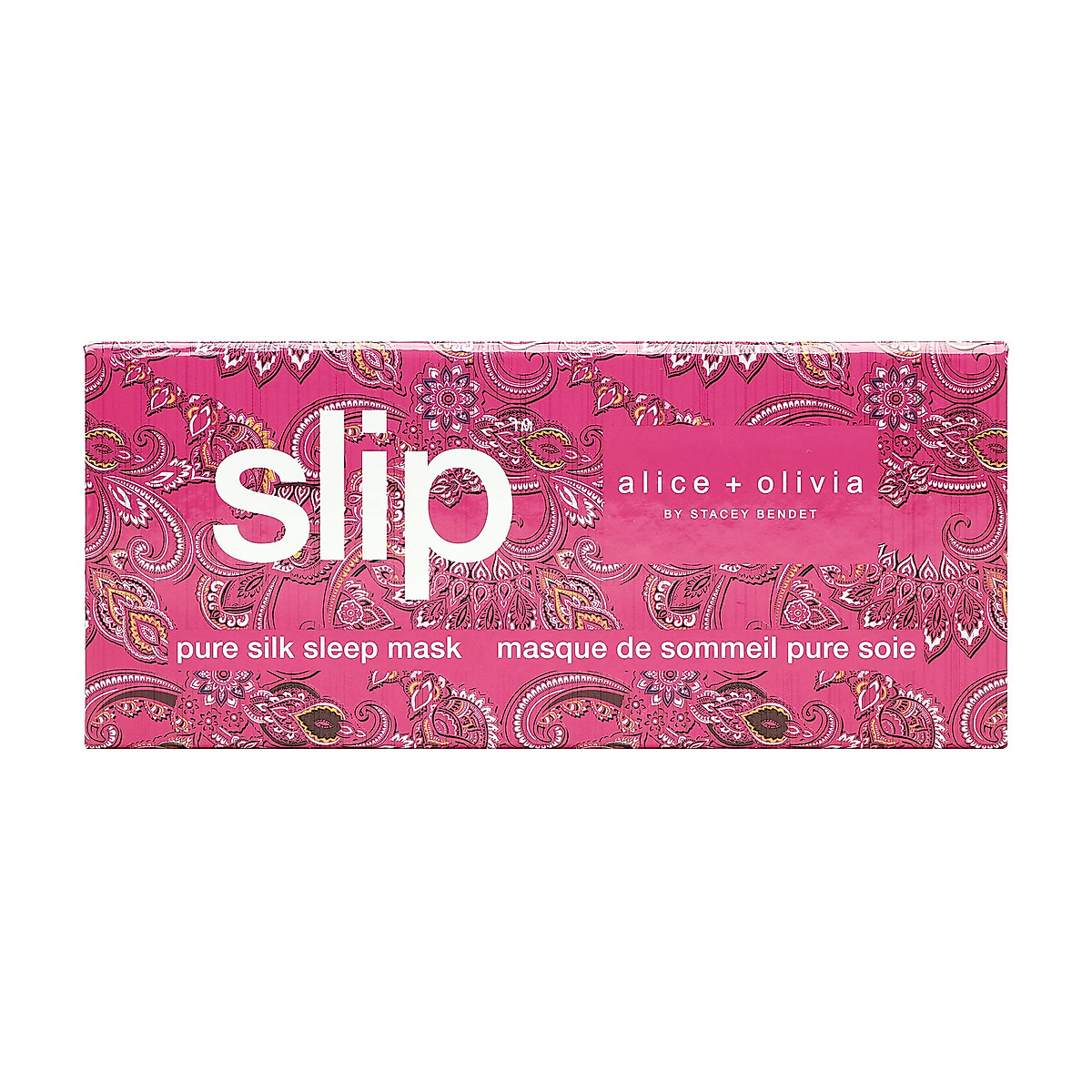 Slip Women's Slip X Alice + Olivia Sleep Mask, Spring Paisley, Pink, Print, One Size