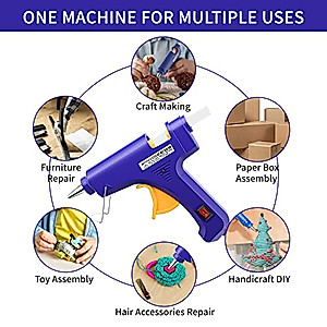 Mini Hot Glue Gun Set for Class Project, Small Glue Gun Kids Hot Melt Arts Craft DIY Glue Gun for Crafts School DIY Arts Home Quick Repairs (Multicolored 8 Pieces)