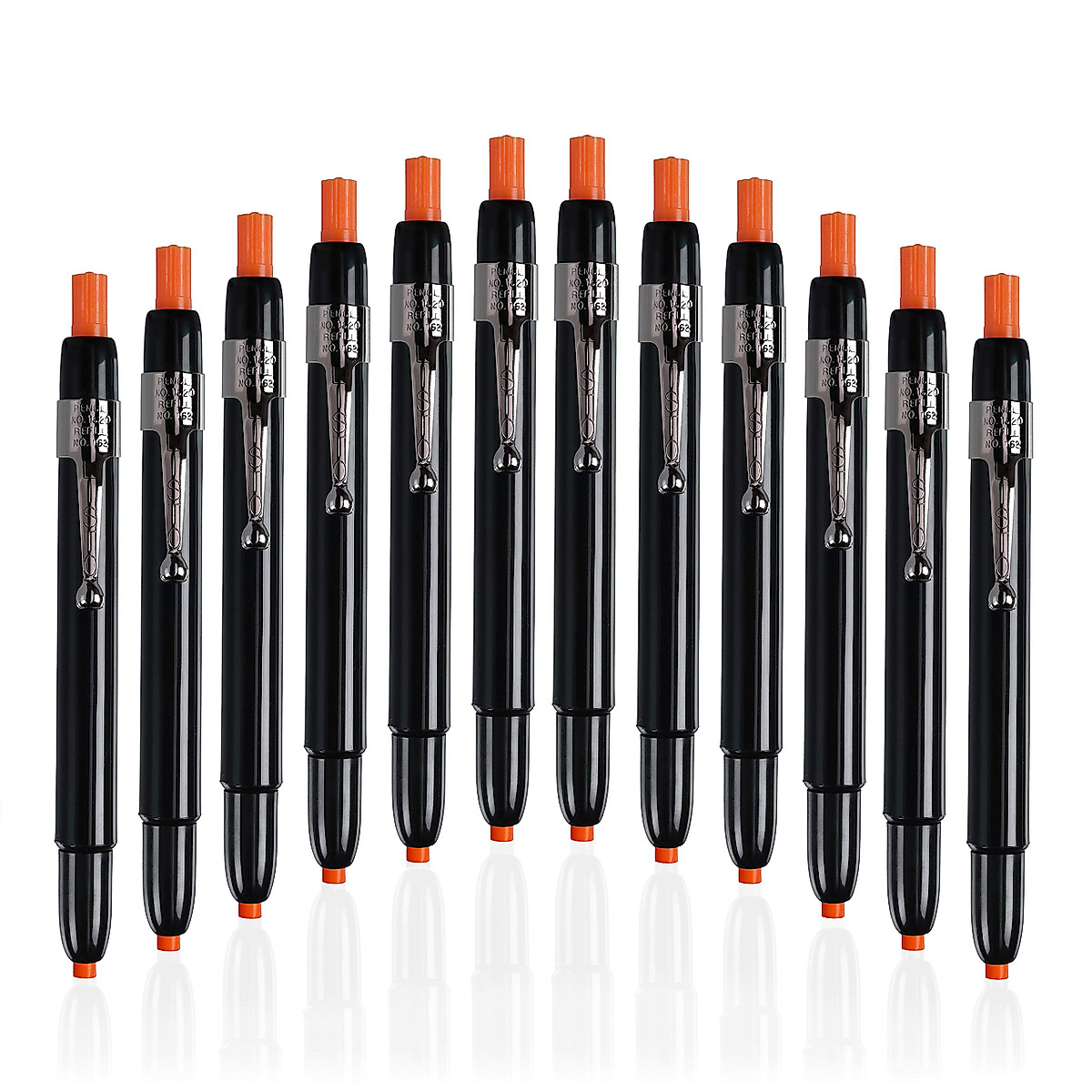 Listo 1620 - Box of 12 - China Markers/Grease Pencils/China Marking/Pencils/Wax Pencils - Made in USA (Orange)