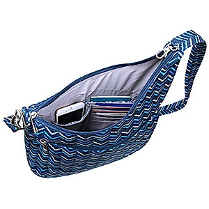 Travelon Anti-Theft Signature 3 Compartment Crossbody, Straight Pocket (A V STRIPE)