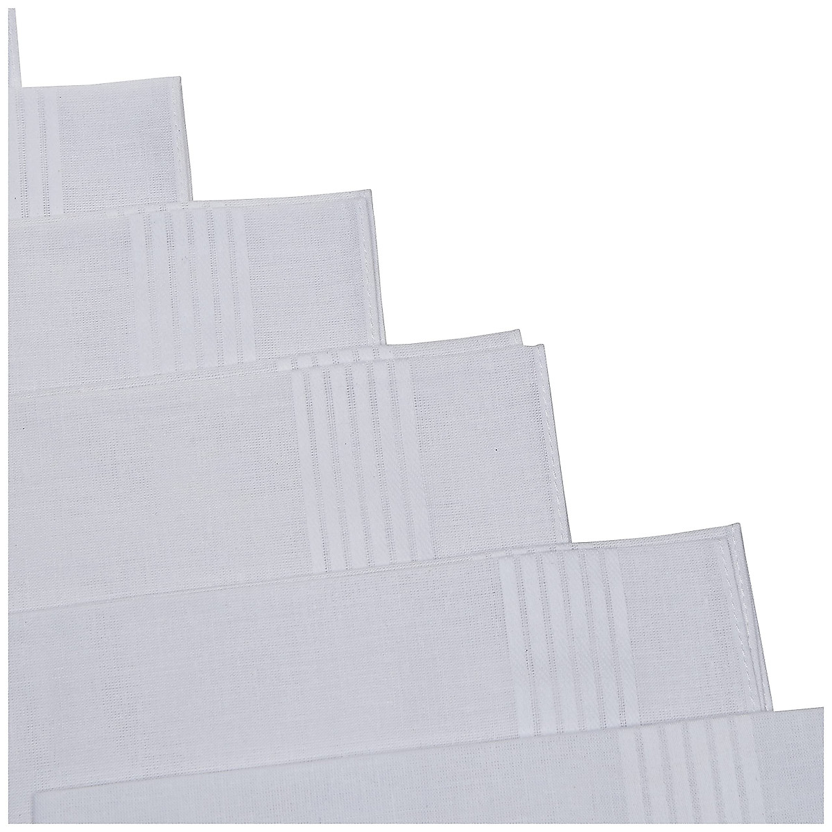 Wembley Men's 9 Piece Cotton Hankies, White, One Size