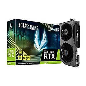 ZOTAC GAMING GeForce RTX 3070 Twin Edge OC 8GB GDDR6 256-bit 14 Gbps PCIE 4.0 Gaming Graphics Card, IceStorm 2.0 Advanced Cooling, White LED Logo Lighting, ZT-A30700H-10P