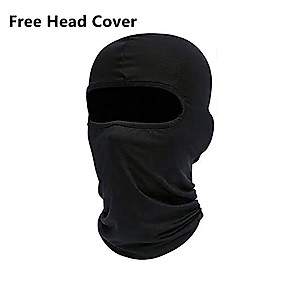 LIGUOGUO Black Punk Mask with LED Lights, Futuristic Techwear Mask Full Face Cosplay Halloween Costume Mask, Cool Glowing Punk Mask Cosplay for Men