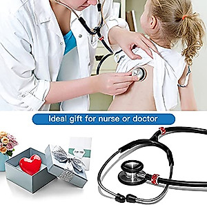 Soleebee Bling Crystal Stethoscope Charms,Crystal Stethoscope Decorations Hospital Nurse Personalized Gifts for Doctors (Red)