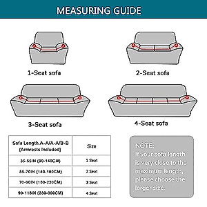 GUYIRT 3 Seater Sofa Cover, Dustproof Cover for Sofa, Jacquard Couch Slip Cover for Living Room Kids Pets Cats Dogs, Washable-Blue-4 Seater 230-300cm