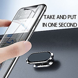 Car Magnetic Mobile Phone Holder,360° Rotation of Eight Magnetic Aluminum Alloy Dashboard Car Phone Holder,Compatible iPhone 13 Pro Max / 13 Pro and All Smartphone (Black)