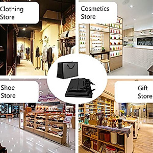 MFDSJ 21 Pcs Black Paper Gift Bags, 3 Sizes Combination Kraft Paper Handle Bags for Present, Shopping and Party