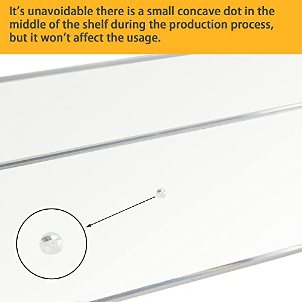 Weiai Clear Acrylic Shelves 12 Inch, Floating Wall Mounted Shelf for Bedroom, Living Room, Bathroom, Set of 2