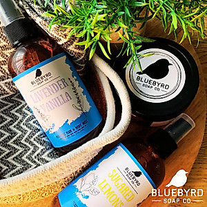 BLUEBYRD Soap Co. Lavender Vanilla Fragrance for Hair and Body | Alcohol Free Hair Perfume | Perfumed Hair and Body Mist -Sweet Vanilla & Relaxing Lavender Scent | Clean Beauty, Vegan, Free of