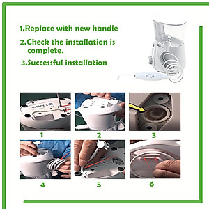 Oral Hygiene Accessories Replacement Hose and Handle Parts Compatible with Waterpik' Water flosser WP-100 WP-300 WP-660 WP-900, Pack of 1 Handle Hose