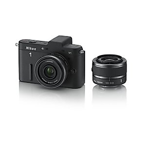 Nikon 1 V1 10.1 MP HD Digital Camera System with 10mm and 10-30mm VR 1 NIKKOR Lenses (Black)
