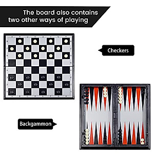CSVICTORY Classic Chess Set 11.8" x 11.8"- Magnetic Chess Pieces with Folding Magnetic Chess Board, Staunton Chess Pieces & Storage Box, Magnetic Chess Set, 3-in-1 Board Game Set