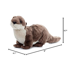 The Petting Zoo River Otter Running Stuffed Animal Plushie, Gifts for Kids, Wild Onez Wildlife Animals, River Otter Plush Toy 9 Inches