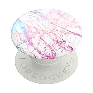 PopSockets PopGrip: Phone Grip and Phone Stand, Collapsible, Swappable Top, Aurora Granite