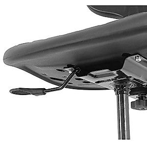 BenchPro Deluxe Polyurethane Chair With 18” Adjustable Footring and Heavy Nylon Base , 21"-31" Height Adjustment, 450 lbs Capacity