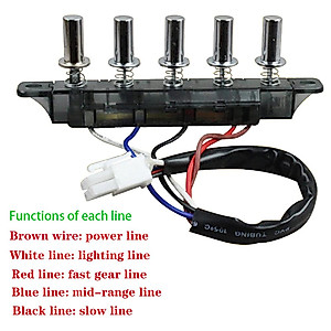 MACIMO 1 Piece Range Hood 5 Button Switch Range Hood Keyboard Switch Button Universal Accessories Switch Control Board Panel Controller