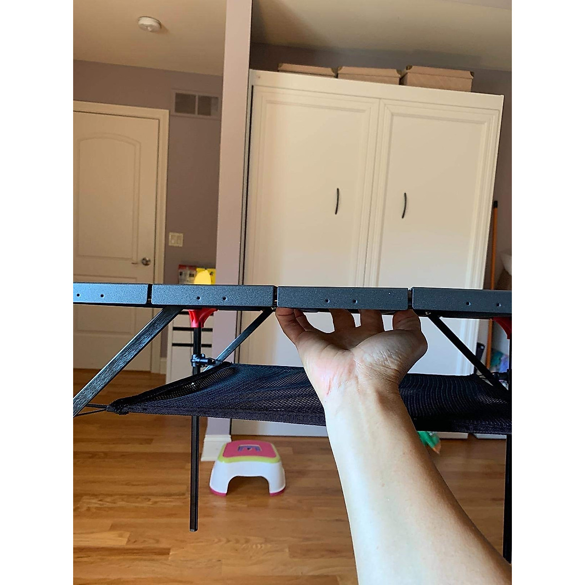 iClimb 2 Extendable Folding Table and 1 Pack Connecting Plates and 2 Lantern Hanger Bundle, Ultralight Compact for Many People Camping Backpacking Beach Concert BBQ Party