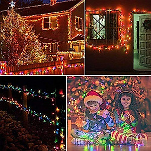 DOTOMP Solar Christmas String Lights, 72ft 200 LED 8 Modes Solar Powered Outdoor String Light Lighting Waterproof Fairy Lights for Xmas Tree Garden Homes Wedding Lawn Party Decor