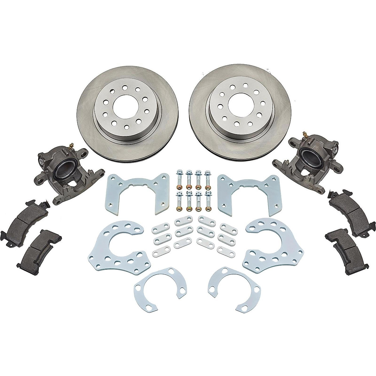 Speedway Motors Complete Rear-End Bolt-On Disc Brake Kit Conversion, Universal Kit Fits Ford 8 or 9 Inch, Complete Kit for Easy Installation to Increase Stopping Power