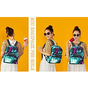 Bluboon Girls Mini Backpack Womens Small Backpack Purse Teens Cute Galaxy Travel Backpack Casual School Bookbag (Galaxy)