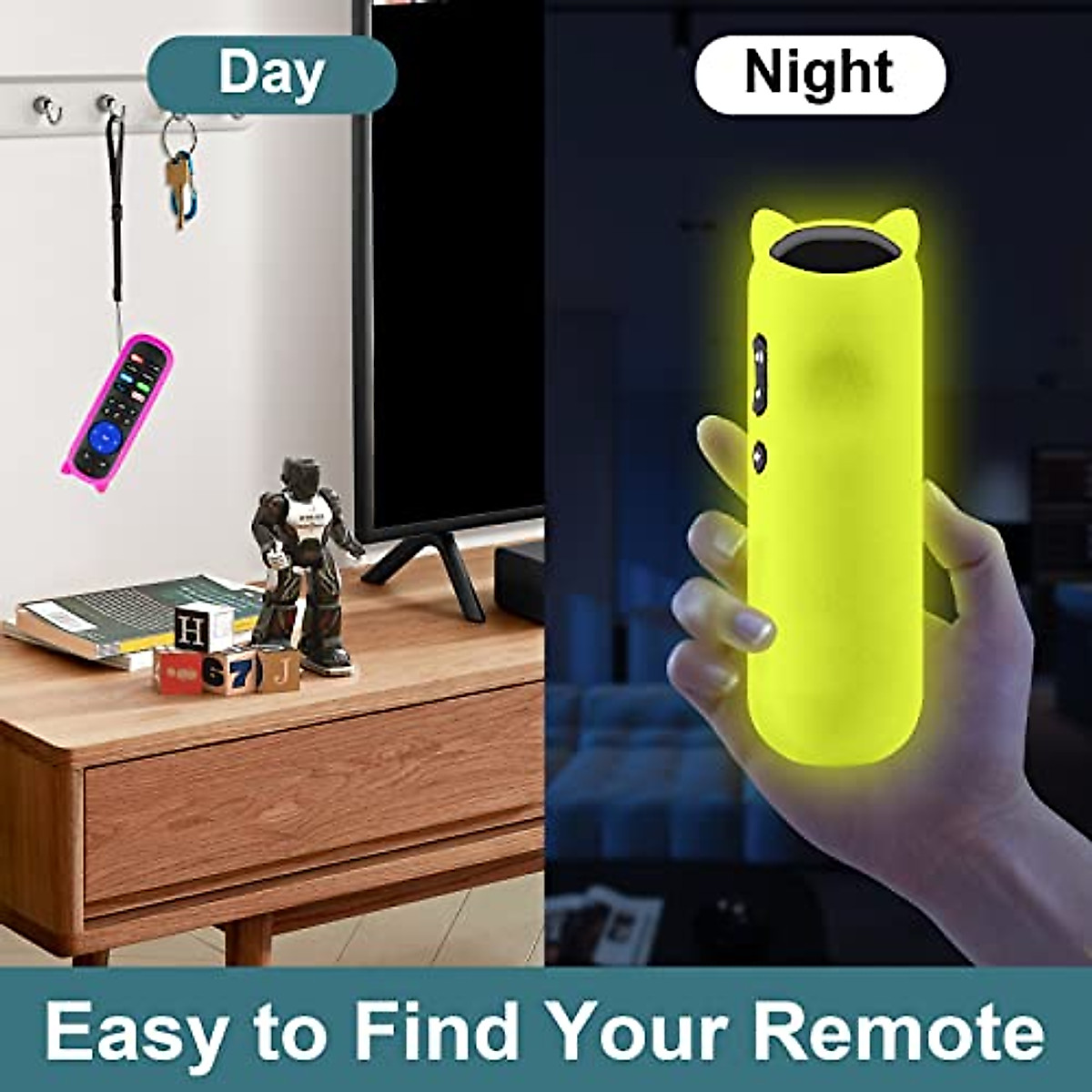 (Pack of 2) RC280 Remote Compatible with All Roku TV Remote wr Covers, for 32 40 43 49 50 55 65 70 75 80 Inch TCL/Onn/Hisense/Element/Sharp/Haier/Hitachi/LG/Sanyo/JVC/Magnavox/RCA/Westinghouse Roku TV