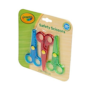 Crayola My First Safety Scissors, Toddler Art Supplies, 3ct