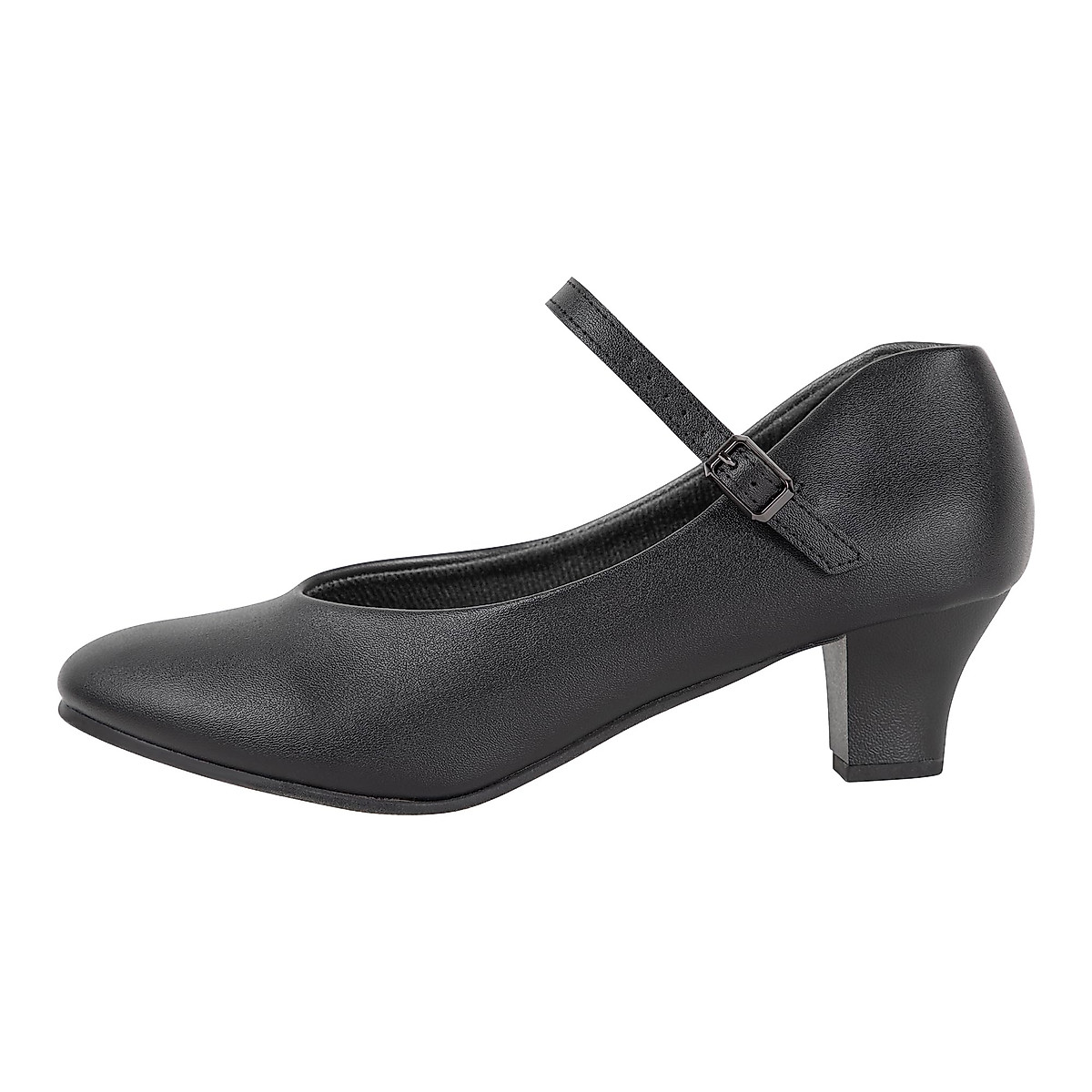 Dynadans Women's Character Shoe Ankle Strap 1.5'' Latin Dance Shoes Black 7